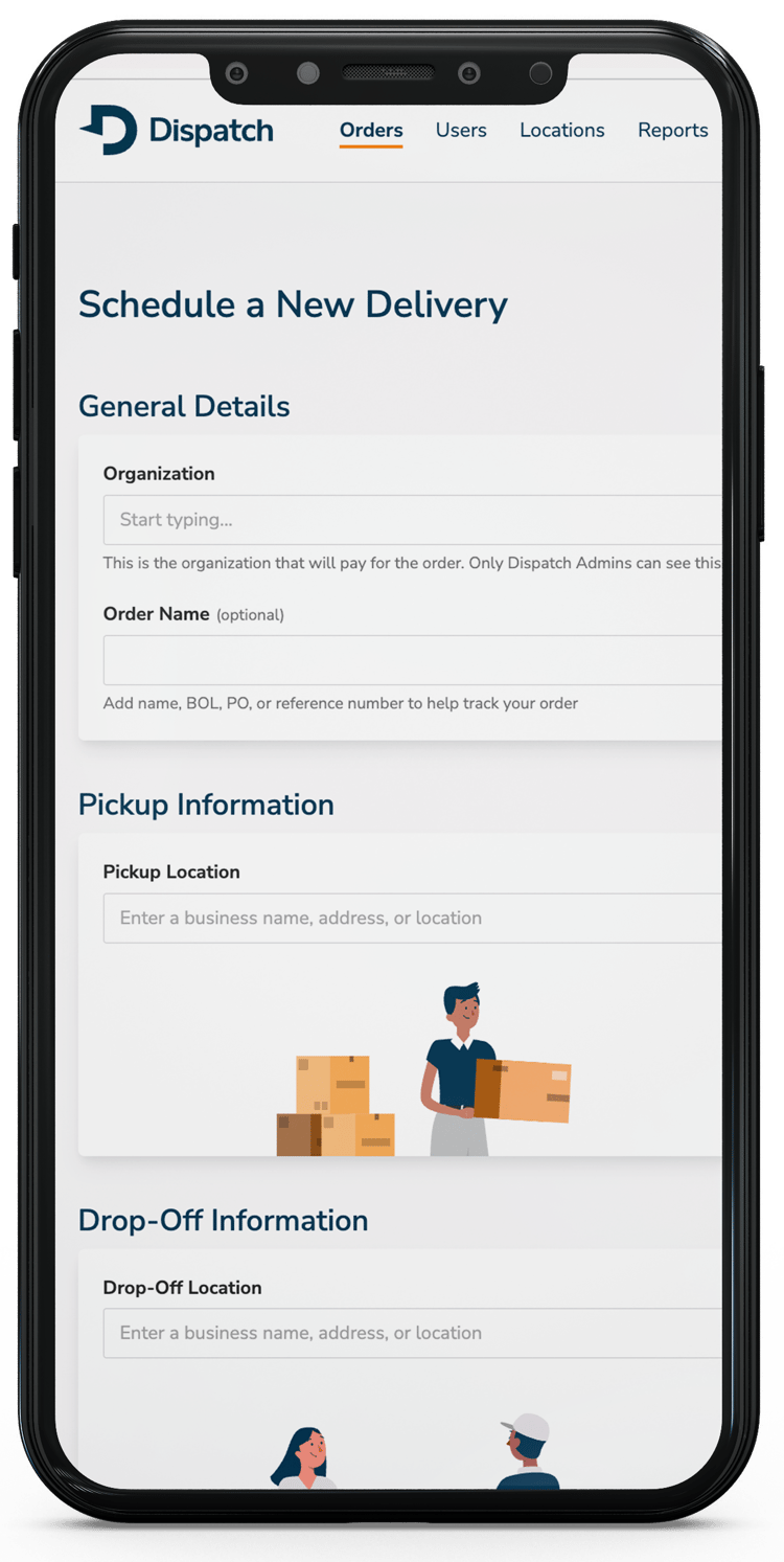 Same-Day Delivery with Dispatch